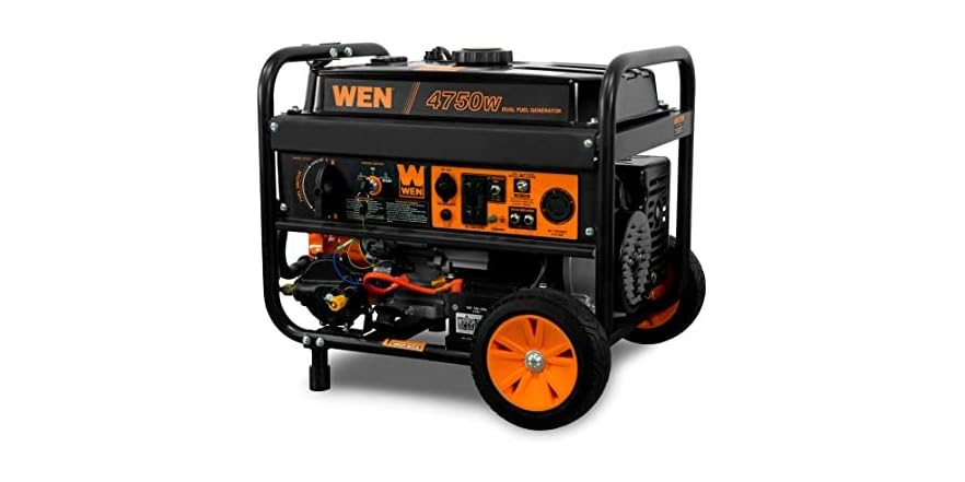 WEN Dual Fuel Portable Generator 4750-Watt