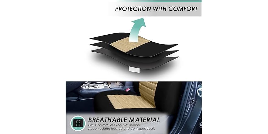 FH Group Car Seat Covers 3D Air Mesh