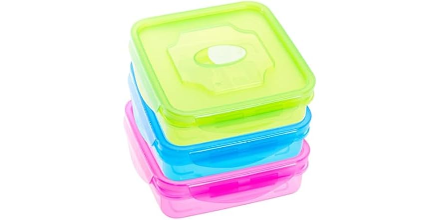 Lexi Home 6pc Plastic Sandwich Container