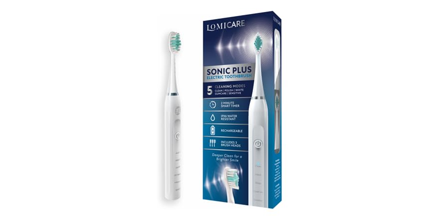LomiCare Sonic Plus Electric Toothbrush