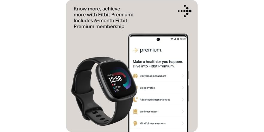Fitbit Versa 4 Fitness Smartwatch (Open Box)