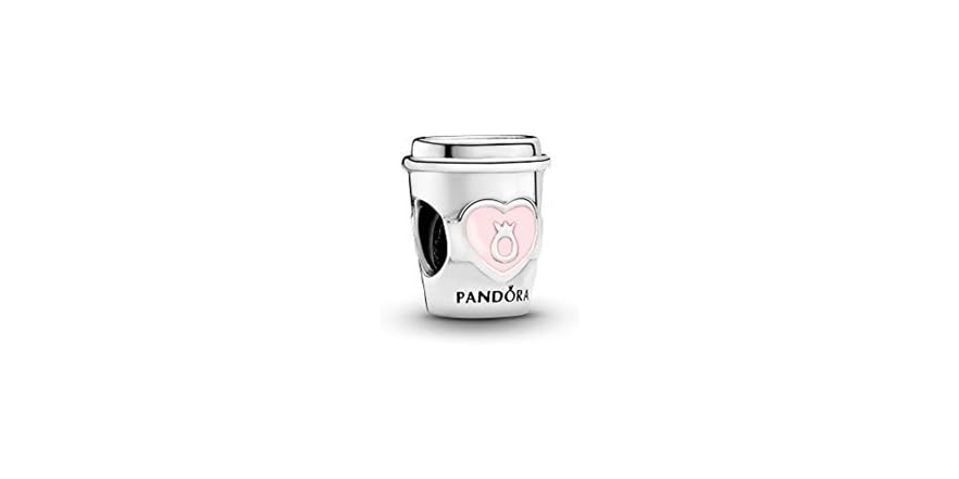 PANDORA 797185EN160 Drink To Go, Pink Enamel Sterl