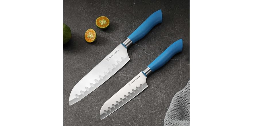 Dura Living 2Pc Santoku Knife Set w/ Sheaths