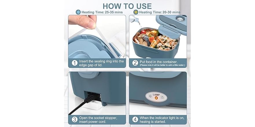 Herrfilk 1.5 L Electric Lunch Box Food Heater