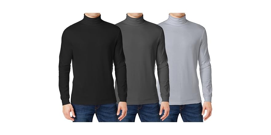 Men's 3-Pack L/S Turtle Neck Shirts