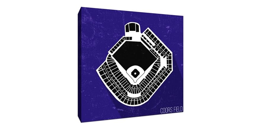 MLB Stadium Seating Map Canvas, 2 Sizes