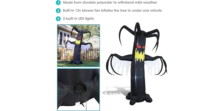 Nightmare Hollow Ghostly Tree Inflatable with LED Lights