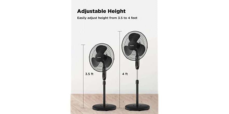 PELONIS 16" Pedestal Remote Control Stand Fan