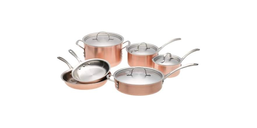 Calphalon Tri-Ply Copper 10-Pc. Cookware Set