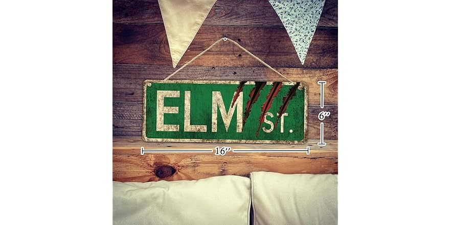 Elm Street Sign,16X6"