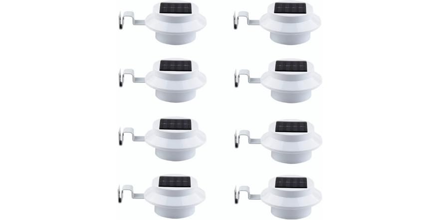 8 Pack: Outdoor Solar Gutter Led Lights