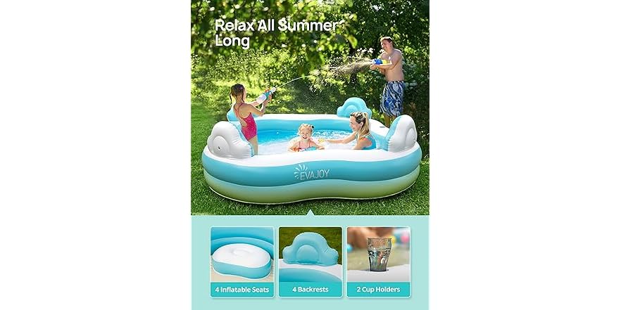 Evajoy Inflatable Swimming Pool for Kids