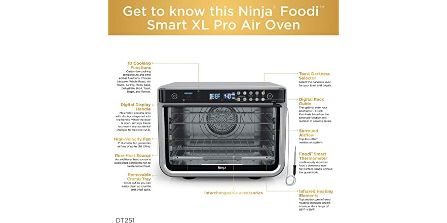 NINJA DT251 Foodi 10-in-1 XL Pro Air Fry