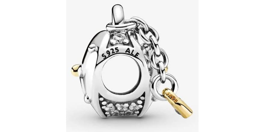 Pandora Heart & Lock Charm SS