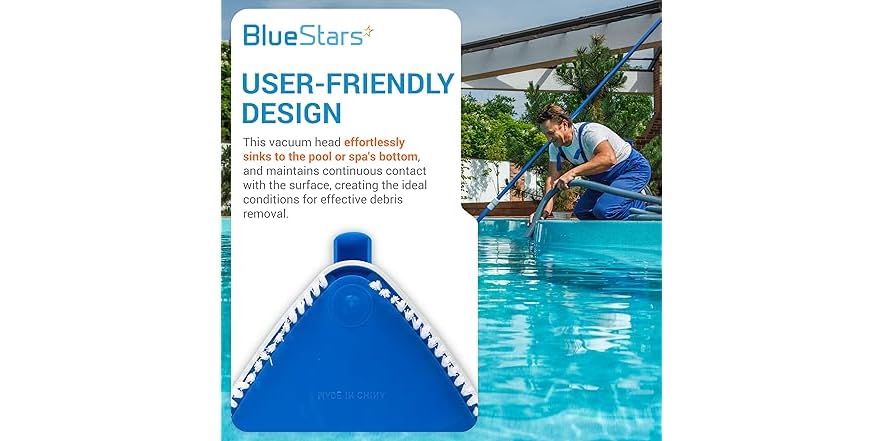 Triangular Pool Vacuum Head with Bristle