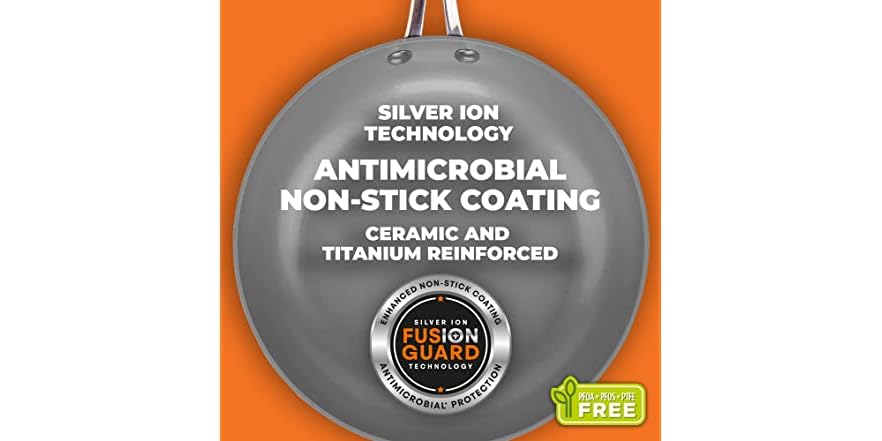 MasterChef 5 PC Fry Pan Set Orange