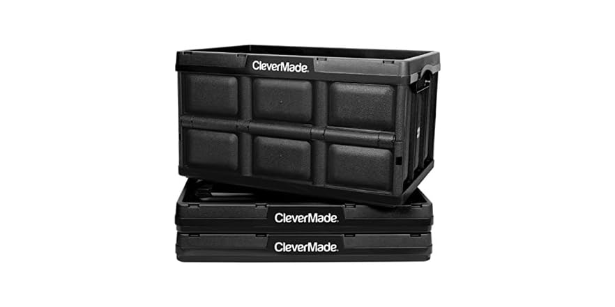 CleverMade 62L 3pk Collapsible Storage Bins No Lids