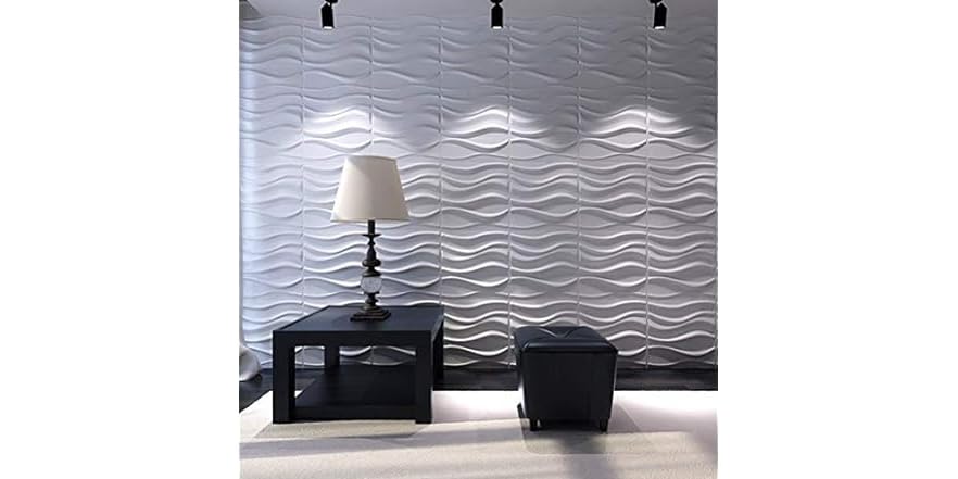 Art3d Decorative 3D Wavy Wall Panel Desi