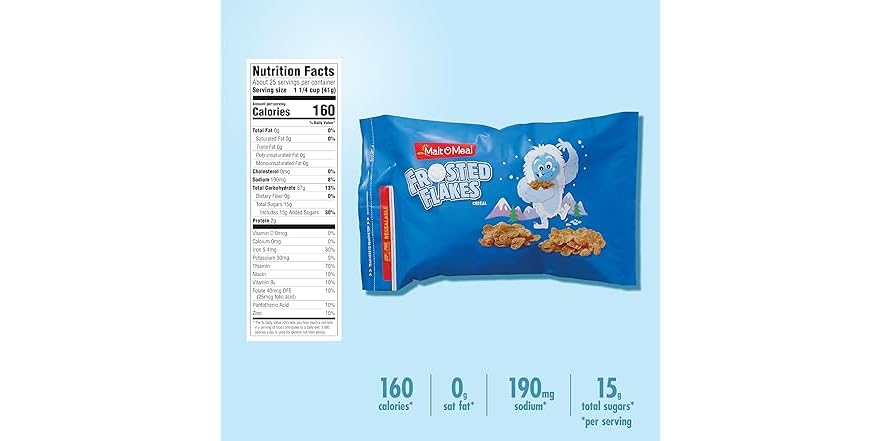 Malt-O-Meal Frosted Flakes 37 OZ Resealable Bag