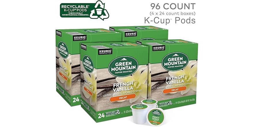 Green Mountain French Vanilla Decaf 96ct