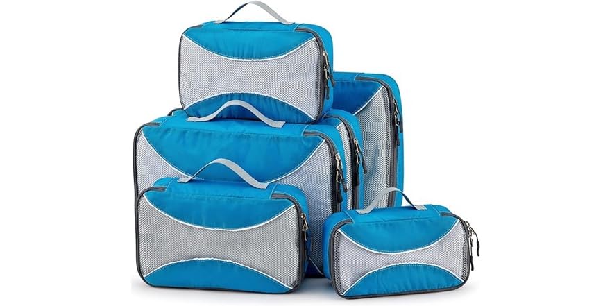 G4Free G4Free 6pcs Travel Packing Bags Blue