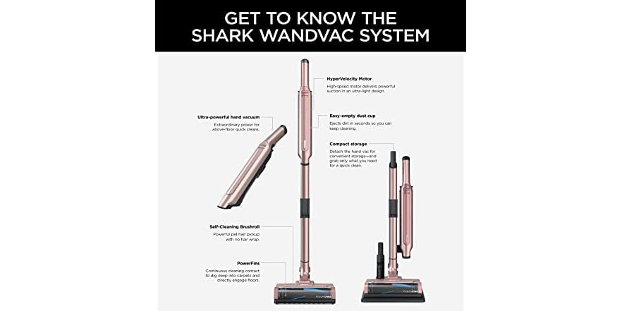 Shark WANDVAC Rose Cordless Stick Vacuum