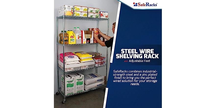 SafeRacks NSF Certified Storage Shelves Pick Size