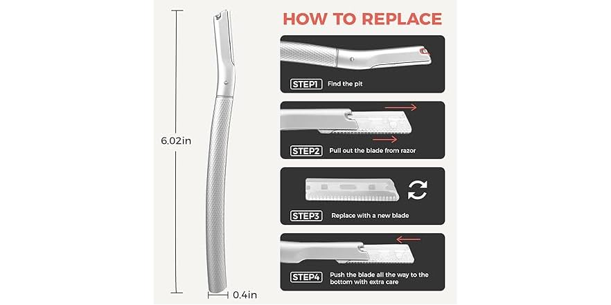 Reusable Metal Eyebrow Razor 2 Pack