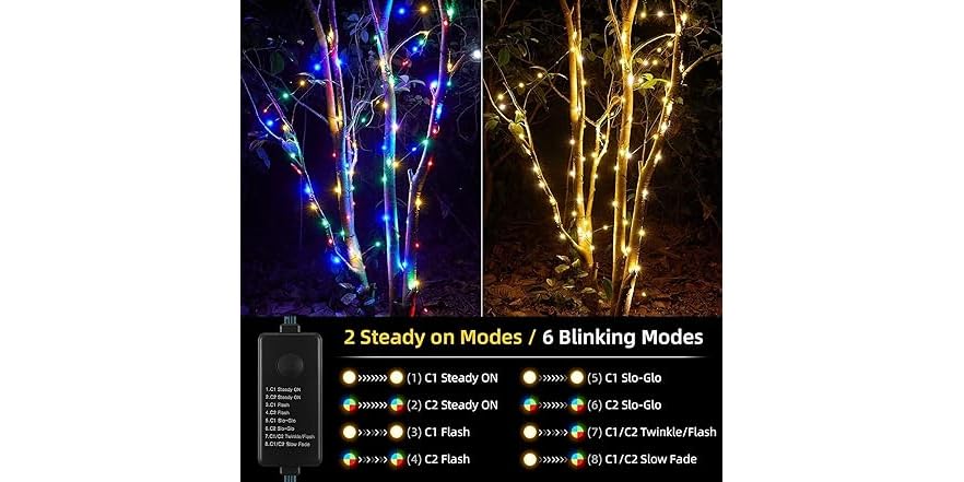 Color Changing String LED Lights 38ft