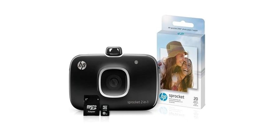 HP Sprocket 2-in-1 Instant Camera & Printer Bundle
