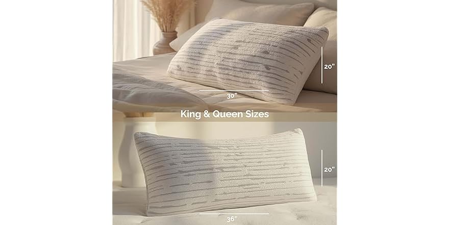 Clara Clark Memory Foam Pillows 6 Pack, Queen