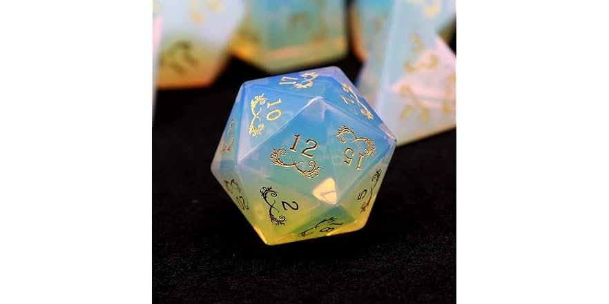 Opal DND Dice Set with Premium Case