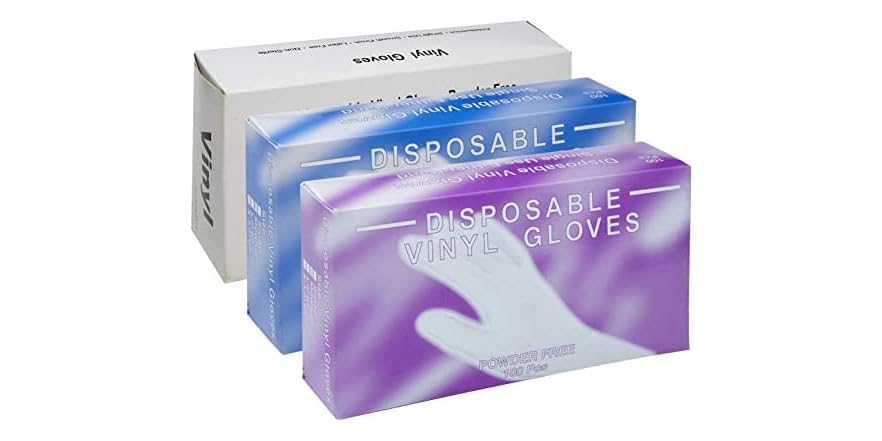 Disposable Vinyl Gloves, L, 1000 Count