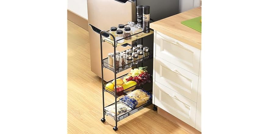 4-Tier Metal Rolling Utility Cart