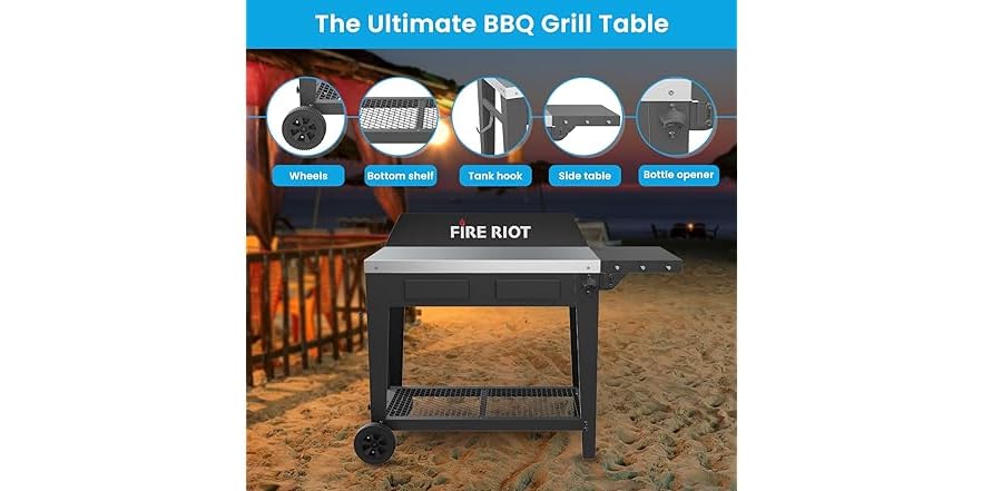 Fire Riot Portable Outdoor Grill Table