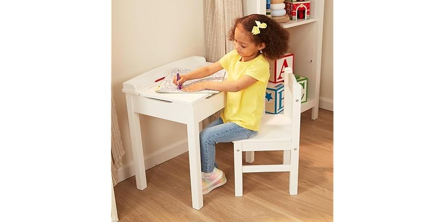Melissa & Doug Wooden Desk & Chair