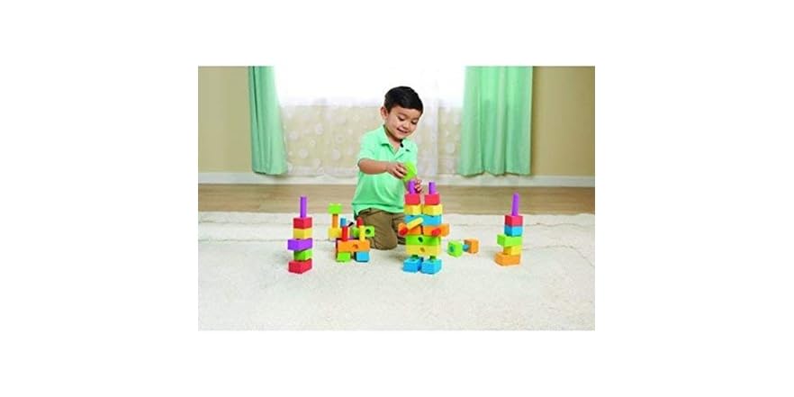 Foam Peg Building Block Set, 100 Pieces