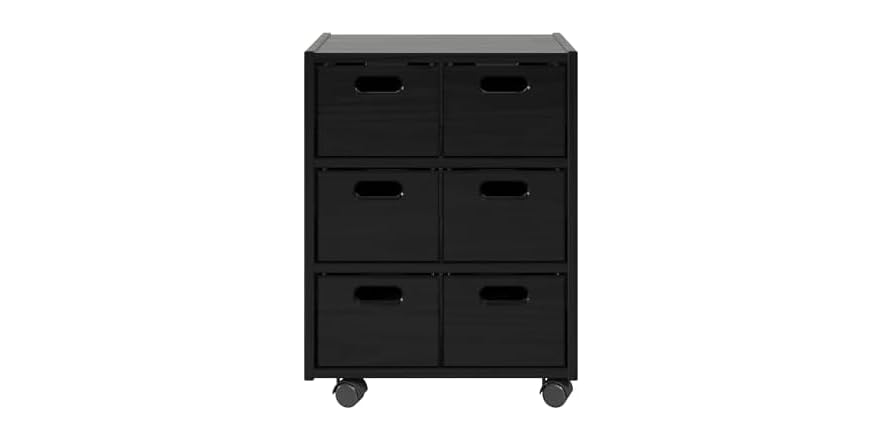 Jela Solid Wood Roll Cart Cubby