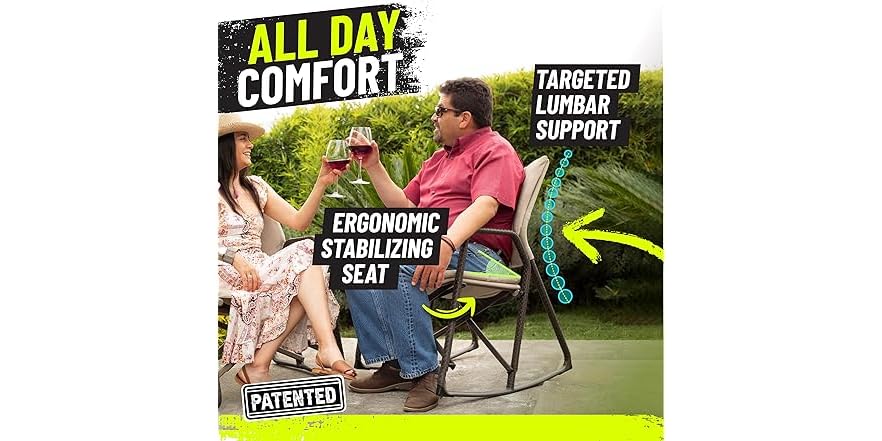 STRONGBACK DC-9014-ROCK-PAT Folding Rocker Chair