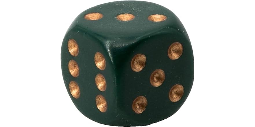 Dusty Green D6 Dice,12mm, Block of 36