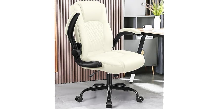 Brick Attic W0893 Leather Office Chair with Wheels (Open Box)