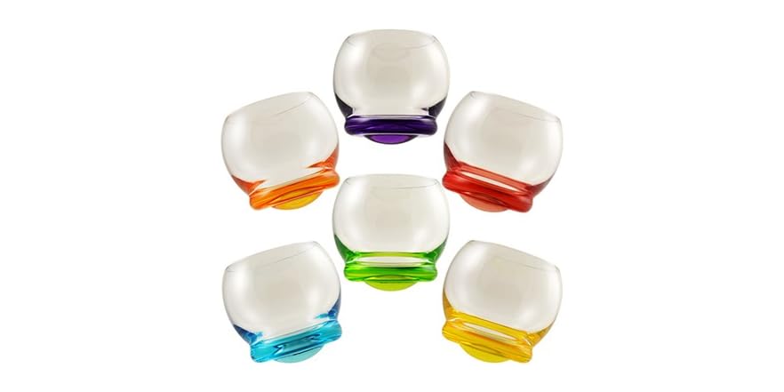 Bell Assorted Wobble Glass Set of 6