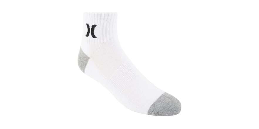 Hurley Men's 12-Pairs Quarter Crew Socks