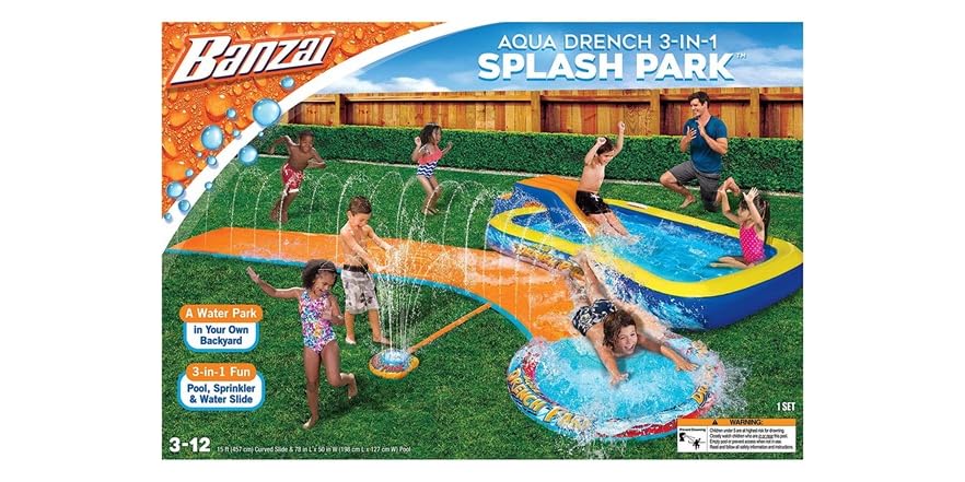 Banzai Aqua Drench 3-in-1 Splash Park