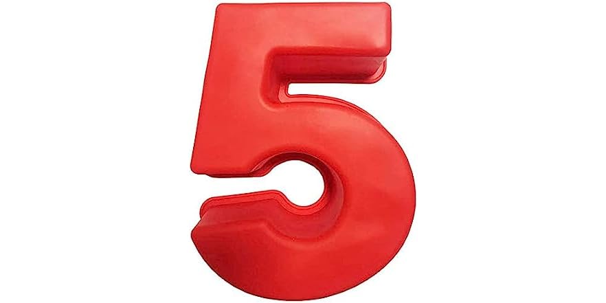 Large 3D Numbers Cake Mold, Number of 5