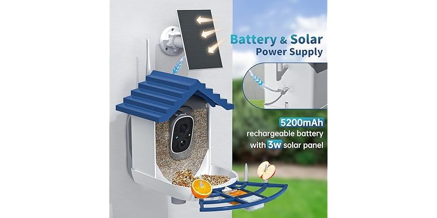 NAVFS AI Smart Bird Feeder | 2K | 2.4Ghz (Open Box)
