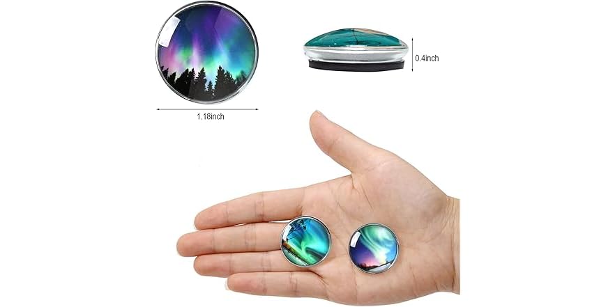 16pcs Crystal Glass Refrigerator Magnets