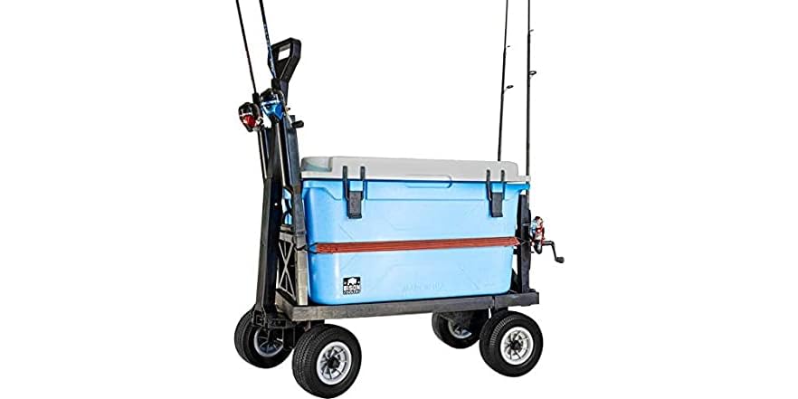 Cooler Caddy Fishing Boat Cart, Black