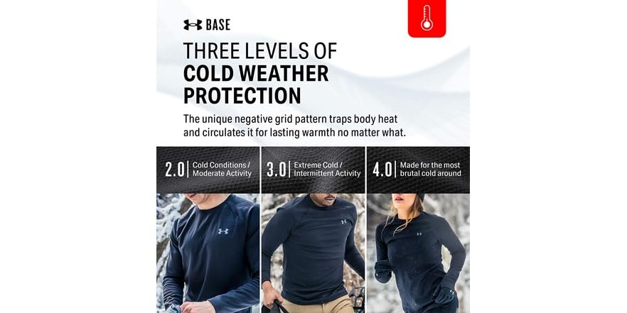 UA Men's ColdGear Base 4.0 Crew Neck
