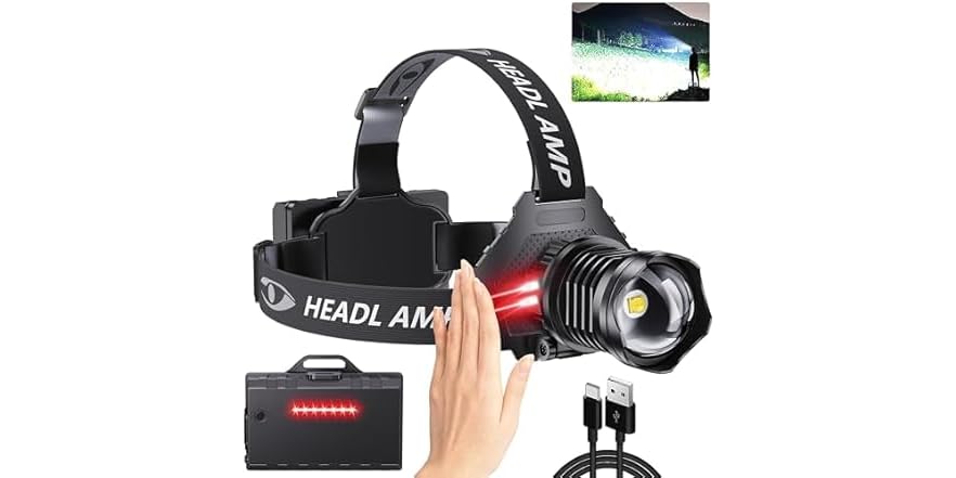 amaker LED Rechargeable Headlamp High Lumens